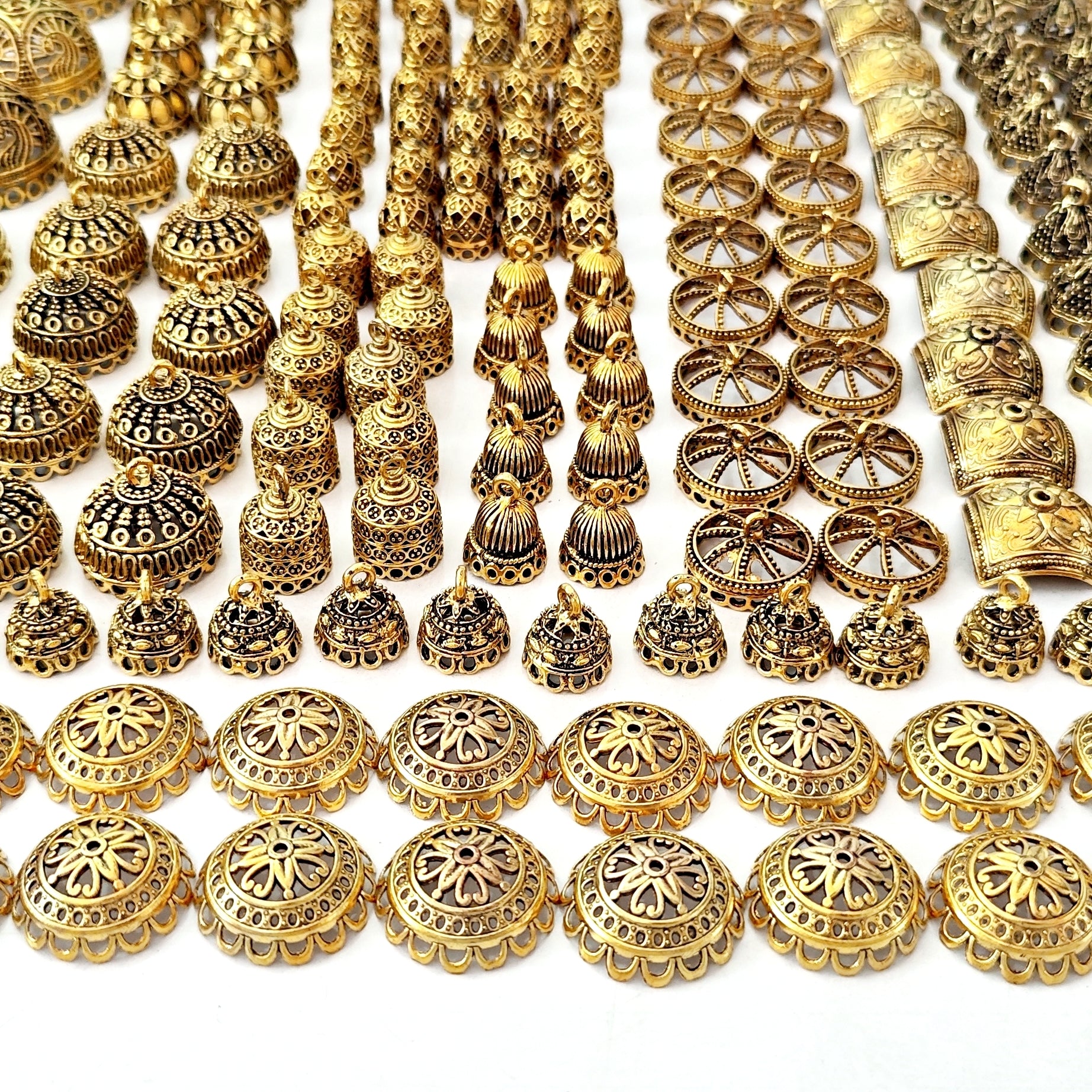 Golden jhumka bases for earrings – Jewelry Supplies